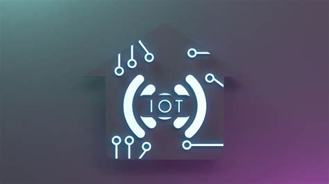 Simbol Logo Benda Internet Neon Konsep Iot Ilustrasi Render 3d Foto Stok Unduh Gambar Sekarang