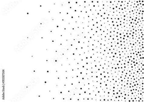 Abstract Gradient Halftone Random Dots Background A4 Paper Size Vector Illustration Bw