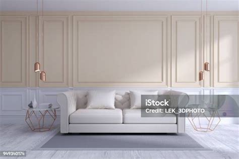 현대적이 고 클래식 거실 인테리어 디자인 백색 및 아늑한 룸 개념 집 훈장 아이디어 3d 렌더링 0명에 대한 스톡 사진 및 기타 이미지 Istock