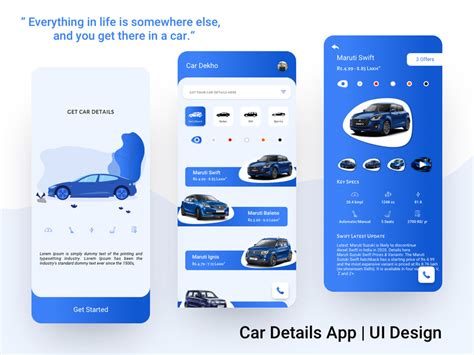 Car Details App UI Design Kit For Sketch And XD By EpicPxls