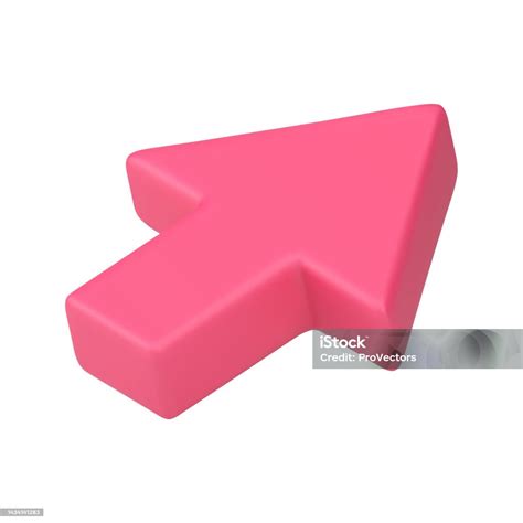 Pink Cursor Arrow Isometric Realistic 3d Icon Vector Illustration Stock Illustration Download