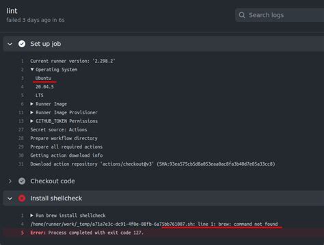 Ci Failing With Brew Command Not Found · Issue 160 · Asdf Community