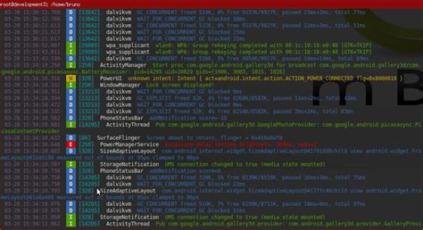 color the lines of logcat on linux [android] stack overflow