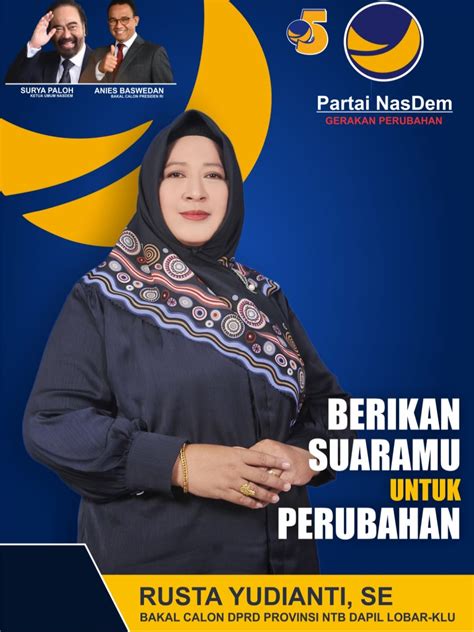 Resmi Rusta Yudianti Se Maju Di Pileg 2024 Melalui Nasdem Dapil Lobar Klu