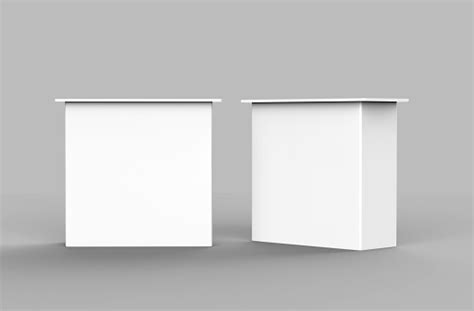 화이트 빈 광고 Pos Poi Pvc 프로 모션 바로 카운터 부스 소매 무역 서 고립 된 흰색 바탕에 팝업 디자인에 대 한 서식 파일을 비웃는 다 3 차원 일러스트 레이 션