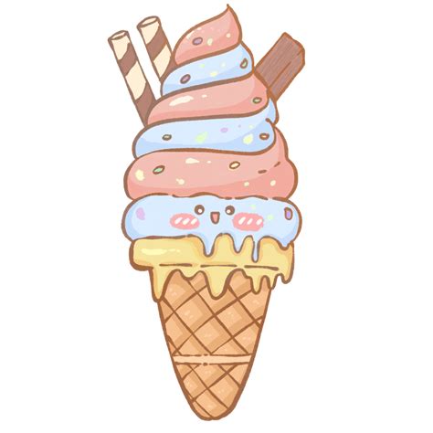 Cute Ice Cream Character 44856637 Png