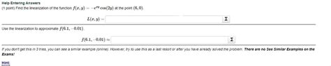 Solved Help Entering Answers 1 Point Find The
