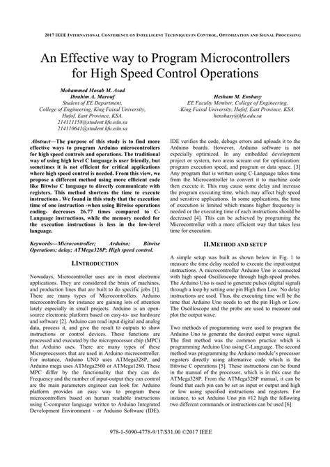 pdf an effective way to program microcontrollers for high speed control operations