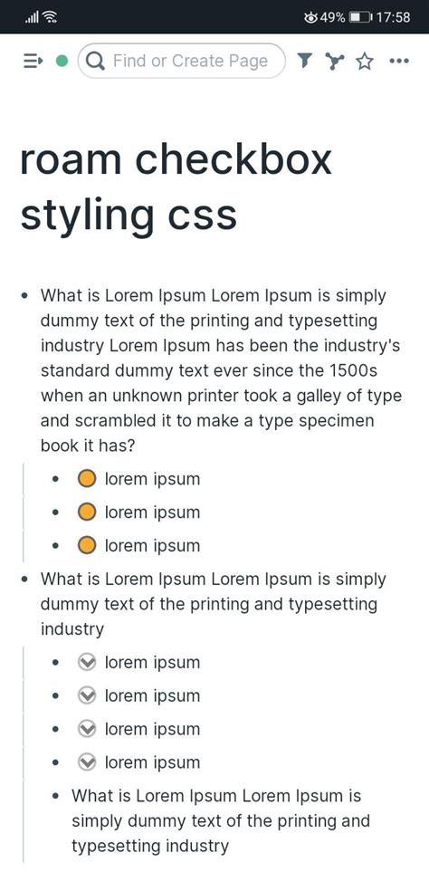 Roam Checkbox Styling Css A Bit Bigger And More Recognizable Between