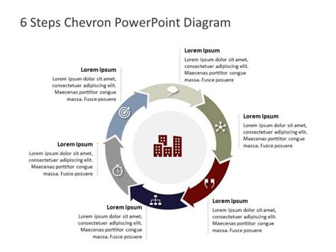 8 Steps Circular Chevron Diagram Powerpoint Template