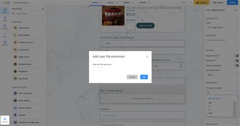 Help File Upload File Extensions 123formbuilder