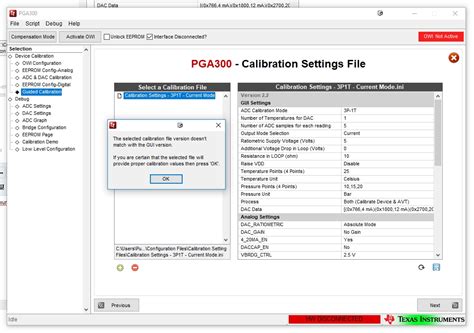 PGA EVM Error On Guided Calibration Data Converters Forum Data Converters TI E E