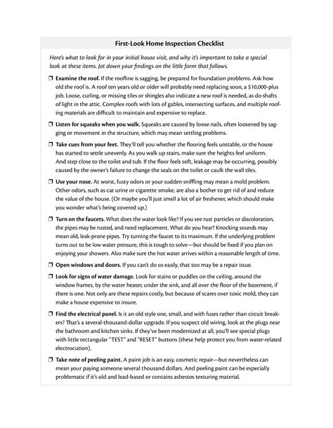 New Home Inspection Checklist Template Ensure A Thorough House