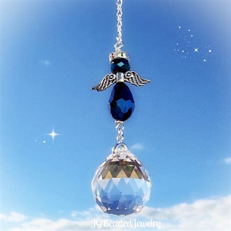 Blue Iris Guardian Angel Jgbeads