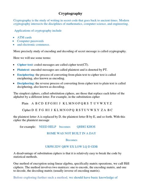 Lecture 9 Pdf Cipher Cryptography
