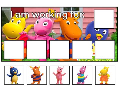 The Backyardigans Token Board By Token Boards And Beyond Tpt