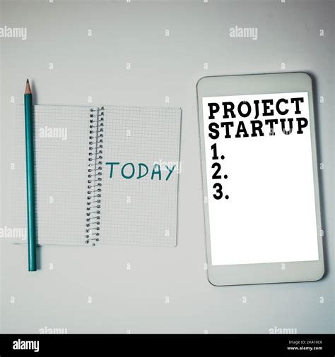Handwriting Text Project Startup Word For The Initial Opportunity Of A