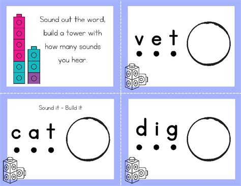 79 Phonemic Segmentation Fluency Task Cards With 2 3 And 4 Sound Words
