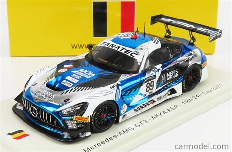 Spark Model Sb438 Scale 1 43 Mercedes Benz Amg Gt3 Team Akka Asp N 89 24h Spa 2021 L Auer T