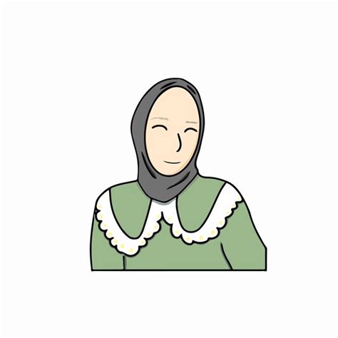 Mulher Bonita Em Hijab Vetor Premium