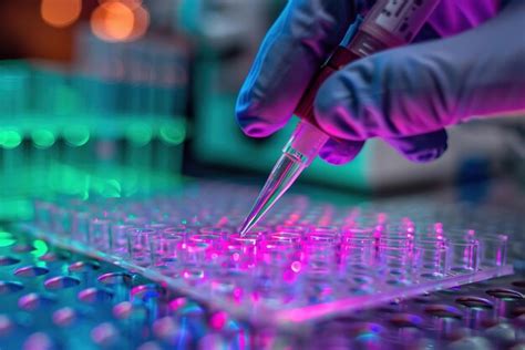 Scientists Using Microfluidic Devices For Biological And Chemical Experiments Premium Ai