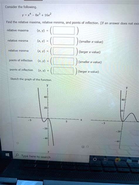 Solved Consider The Following 8x3 16x2 Find The Relative Maxima