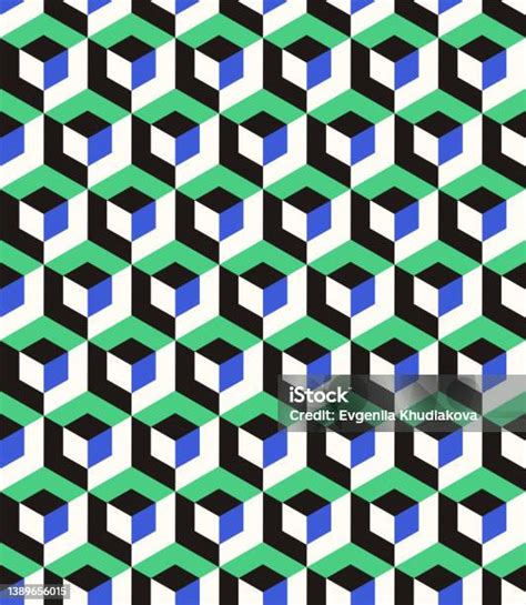 작은 규모 등각 큐브 광학 벡터 원활한 패턴 추상 적인 멀티 컬러 마이크로 기하학적 질감 현대 섬유 패션 프린트 레트로 스타일 향수 배경 3차원 형태에 대한 스톡 벡터 아트