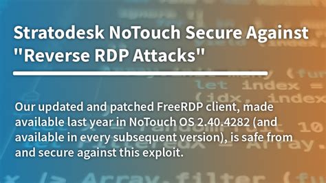 Stratodesk Notouch Os Secure Against Reverse Rdp Attacks Vdi Thin Client Daas Iot