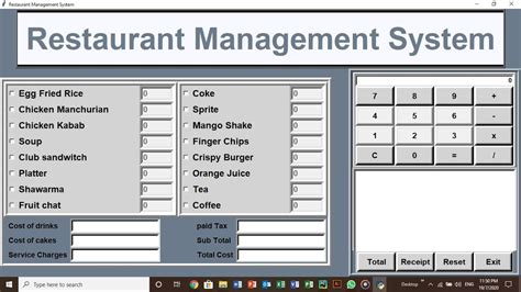 Restaurant Management System With Database In Python Youtube