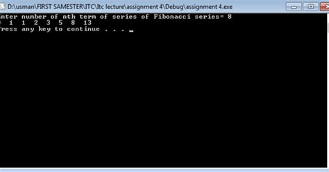 Write A C Program To Print Fibonacci Series Up To Nth Term Logic