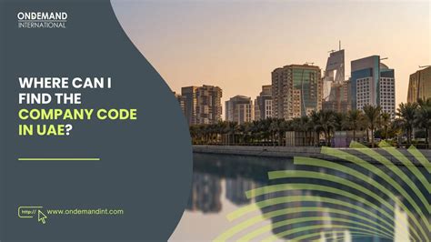 Where Can I Find The Company Code In Uae In 2025