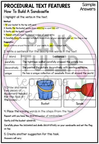 Procedural Text Examples Ten Reading Samples With Comprehension