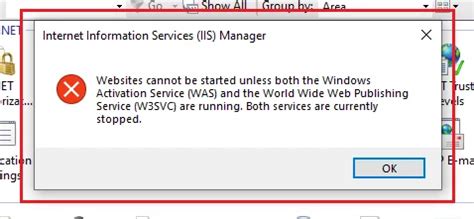 Unable To Start Web Pages In IIS Internet Information Services Manager Web Server In Microsoft