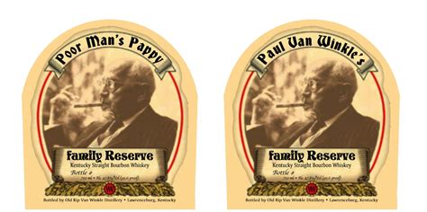 Custom Pappy Van Winkle Label Bottle Poor Mans Pappy Etsy India