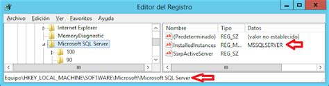 MSSQL Cómo saber el nombre de la instancia SYSADMIT
