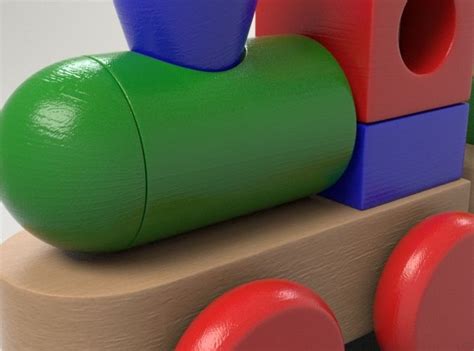나무 기차 장난감 3d 모델 22 Unknown Fbx Lxo Obj Free3d