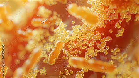 Stock Foto „bacterial Colonies Close Up Of Bacillus Bacteria Colonies Growing On Nutrient Agar