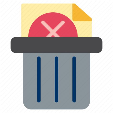 Delete File Trash Can Eliminate Document Icon Download On Iconfinder