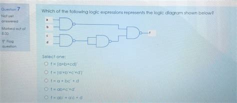 Solved Question Which Of The Following Logic Expressions Chegg Com