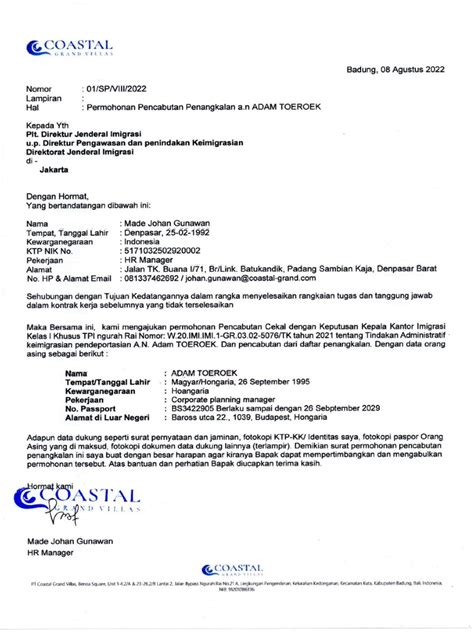 Documents For Revocation Adam Torok Pdf