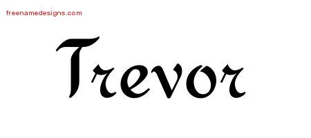 Trevor Archives Page Of Free Name Designs