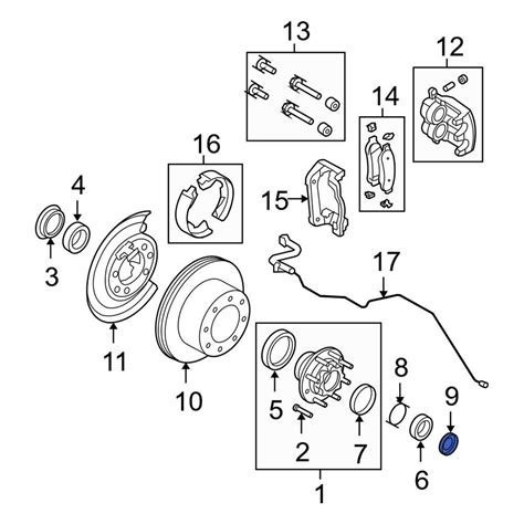 Ford Oe F81z1a124aa Rear Axle Nut