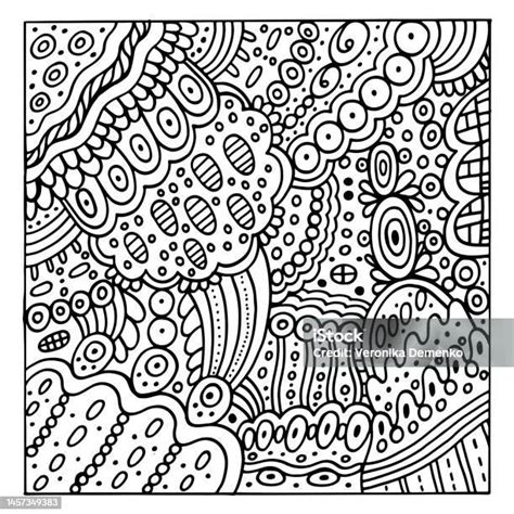 꽃 라인 아트 젠두들 장식은 식물 패턴과 꽃입니다 성인을 위한 젠두들 트리피 색칠하기 추상적인 사이키델릭 패턴 디자인 벡터 아트웍 0명에 대한 스톡 벡터 아트 및 기타