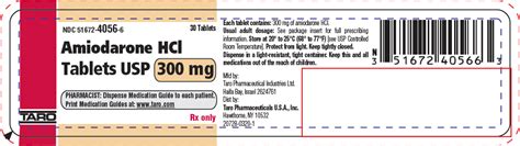 Dailymed Amiodarone Hydrochloride Tablet