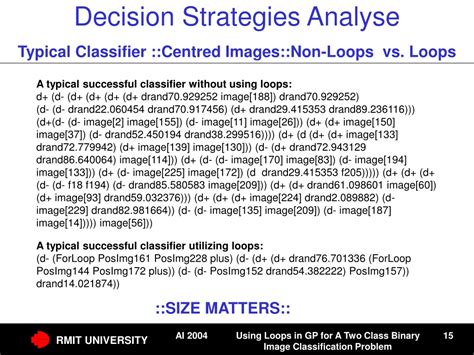 Ppt Using Loops In Genetic Programming For A Two Class Binary Image Classification Problem