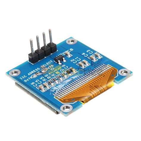 0 96 Inch 4pin Blue Yellow Iic I2c Oled Display With Screen Protection Cover For Arduino