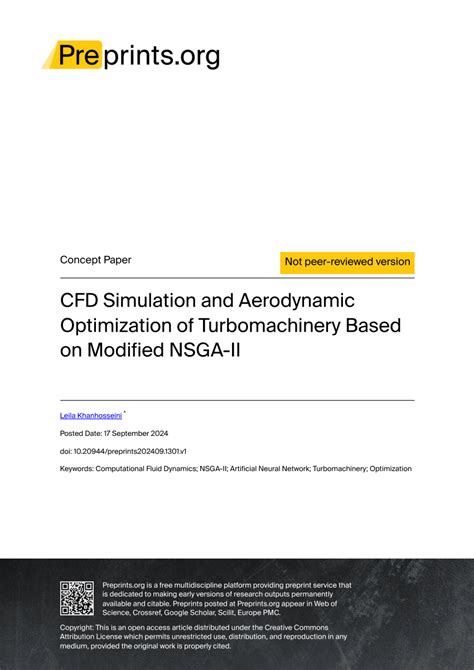 PDF CFD Simulation And Aerodynamic Optimization Of Turbomachinery