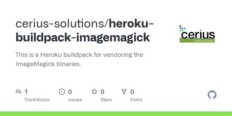 github cerius solutions heroku buildpack imagemagick this is a heroku buildpack for vendoring