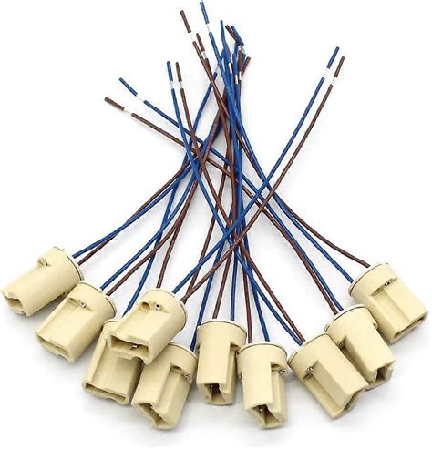10 Pieces G9 Lamp Holder G9 Ceramic Base Socket With 150mm Teflon Wire
