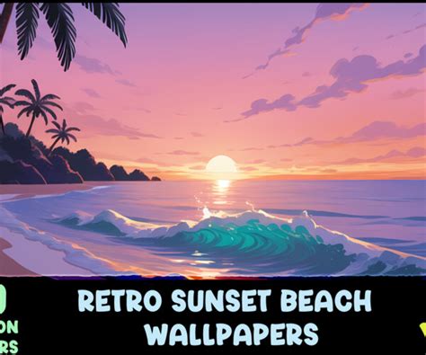 Artstation 300 Retro Sunset Beach Wallpapers 4k Resolution